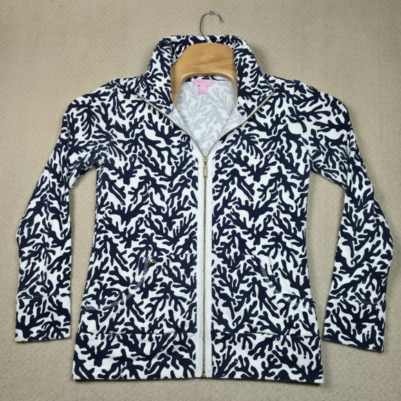 Lilly Pulitzer | Jackets & Coats | Lilly Pulitzer Coral Reef Leona Zip ...